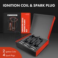 China 2x Black Ignition Coil & 4x IRIDIUM Spark Plug Kits for Toyota Paseo Tercel L4 1.5L for sale