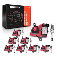 China 8x Red Ignition Coil & IRIDIUM Spark Plug Kits for Chevrolet GMC Cadillac Buick for sale