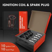 China 10x Black Ignition Coil & IRIDIUM Spark Plug Kits for Chrysler Viper SRT 8.4L for sale