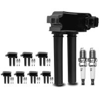 China 8x Black Ignition Coil & 16x IRIDIUM Spark Plug Kits for Chrysler 300 Dodge Jeep for sale