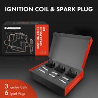 China 3x Black Ignition Coil & IRIDIUM Spark Plug Kits for Buick Allure Chevy Olds for sale