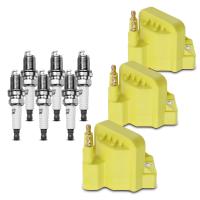 China 3x Yellow Ignition Coil & IRIDIUM Spark Plug Kits for Buick Allure 05-08 Chevy for sale