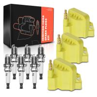 China 3x Yellow Ignition Coil & IRIDIUM Spark Plug Kits for Buick Allure 05-08 Chevy for sale