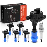 China 6x Black Ignition Coil & IRIDIUM Spark Plug Kits for Toyota Supra 93-98 3.0L Turbo for sale