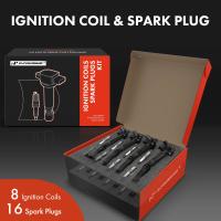 China 8x Black Ignition Coil & IRIDIUM Spark Plug Kits for Ford F-150 F-250 Super Duty for sale