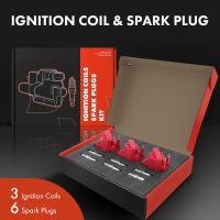 China 3x Red Ignition Coil & IRIDIUM Spark Plug Kits for Buick Allure 2005-2008 Chevy for sale
