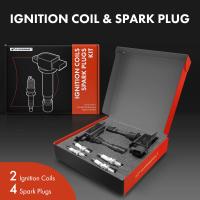 China 2x Black Ignition Coil & 4x IRIDIUM Spark Plug Kits for Mazda Protege Protege5 for sale