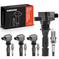 China 4x Black Ignition Coil & IRIDIUM Spark Plug Kits for Mazda 5 2008-2010 2012-2015 for sale