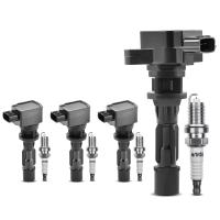 China 4x Black Ignition Coil & IRIDIUM Spark Plug Kits for Mazda 5 2008-2010 2012-2015 for sale