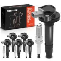 China 6x Black Ignition Coil & IRIDIUM Spark Plug Kits for Ford Taurus Lincoln MKS MKT for sale
