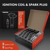 China 8x Black Ignition Coil & IRIDIUM Spark Plug Kits for Mercedes-Benz W212 E300 E350 for sale