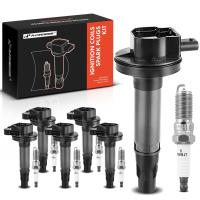 China 6x Black Ignition Coil & IRIDIUM Spark Plug Kits for Ford F-150 Explorer Lincoln for sale