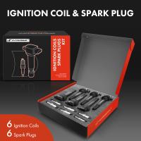 China 6x Black Ignition Coil & IRIDIUM Spark Plug Kits for Ford F-150 Explorer Lincoln for sale