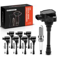 China 8x Black Ignition Coil & IRIDIUM Spark Plug Kits for Nissan NV2500 NV3500 TITAN for sale
