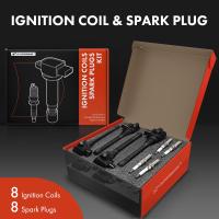 China 8x Black Ignition Coil & IRIDIUM Spark Plug Kits for Nissan NV2500 NV3500 TITAN for sale