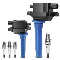 China 2x Black Ignition Coil & 4x IRIDIUM Spark Plug Kits for Kia Sportage 95-02 2.0L for sale