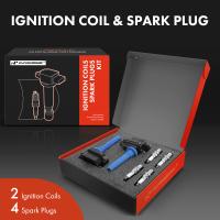 China 2x Black Ignition Coil & 4x IRIDIUM Spark Plug Kits for Kia Sportage 95-02 2.0L for sale