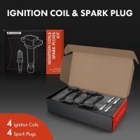 China 4x Black Ignition Coil & IRIDIUM Spark Plug Kits for Toyota Camry Corolla RAV4 for sale