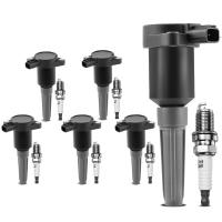 China 6x Black Ignition Coil & IRIDIUM Spark Plug Kits for Jaguar XJ6 XJR 95-97 4.0L for sale