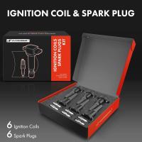 China 6x Black Ignition Coil & IRIDIUM Spark Plug Kits for Jaguar XJ6 XJR 95-97 4.0L for sale