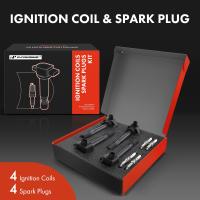 China 4x Black Ignition Coil & IRIDIUM Spark Plug Kits for Honda Civic 06-11 1.8L for sale