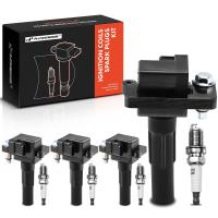 China 4x Black Ignition Coil & IRIDIUM Spark Plug Kits for Subaru Impreza 02-03 H4 2.0L for sale