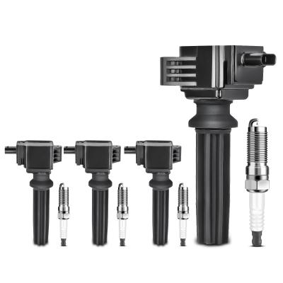 China 4x Black Ignition Coil & IRIDIUM & Platinum Spark Plug Kits for Ford Explorer for sale