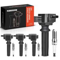China 4x Black Ignition Coil & IRIDIUM & Platinum Spark Plug Kits for Ford Explorer for sale