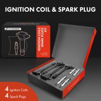 China 4x Black Ignition Coil & IRIDIUM Spark Plug Kits for Nissan Sentra 02-06 L4 1.8L for sale