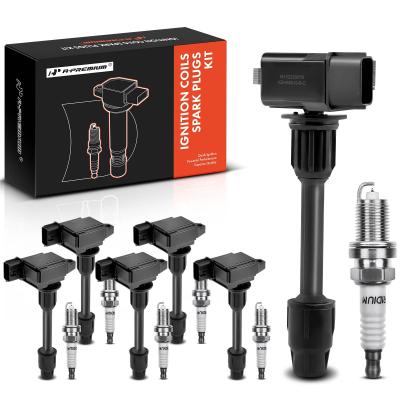 China 6x Black Ignition Coil & IRIDIUM Spark Plug Kits for Nissan Pathfinder 2001 for sale