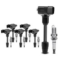 China 6x Black Ignition Coil & IRIDIUM Spark Plug Kits for Nissan Pathfinder 2001 for sale