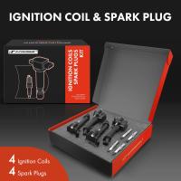 China 4x Black Ignition Coil & IRIDIUM Spark Plug Kits for Buick Cascada 16-19 L4 1.6L for sale