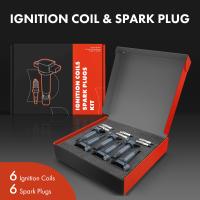 China 6x Black Ignition Coil & IRIDIUM Spark Plug Kits for Toyota Camry 02-06 Lexus for sale