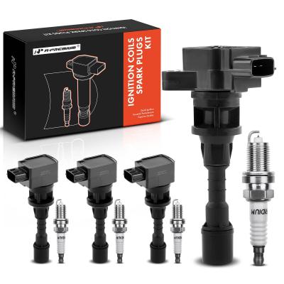 China 4x Black Ignition Coil & IRIDIUM Spark Plug Kits for Mazda 5 2006-2007 2.3L for sale