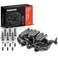 China 1x Black Ignition Coil & 6x IRIDIUM Spark Plug Kits for Hyundai Santa Fe 01-06 for sale