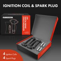 China 4x Black Ignition Coil & IRIDIUM Spark Plug Kits for Acura TSX 2004-2008 L4 2.4L for sale
