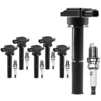 China 6x Black Ignition Coil & IRIDIUM Spark Plug Kits for Mitsubishi Galant 04-07 for sale