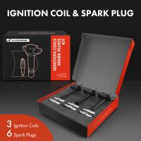 China 3x Black Ignition Coil & 6x IRIDIUM Spark Plug Kits for Toyota Camry 96-01 3.0L for sale