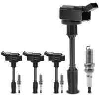 China 4x Black Ignition Coil & IRIDIUM Spark Plug Kits for Lexus GS200t GS300 IS200t for sale