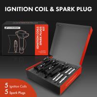 China 5x Black Ignition Coil & IRIDIUM Spark Plug Kits for GMC Canyon 07-12 Chevrolet for sale