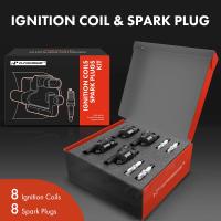 China 8x Black Ignition Coil & IRIDIUM Spark Plug Kits for GMC Sierra 1500 Yukon Buick for sale