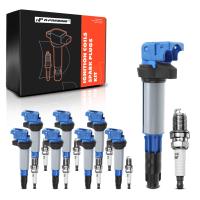 China 8x Blue Ignition Coil & IRIDIUM Spark Plug Kits for BMW E60 E63 E64 E65 E66 545i for sale