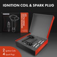 China 2x Black Ignition Coil & 4x IRIDIUM Spark Plug Kits for Chevy Metro Tracker Suzuki for sale