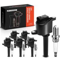 China 6x Black Ignition Coil & IRIDIUM Spark Plug Kits for Suzuki Verona Chevy 2004 2.5L for sale