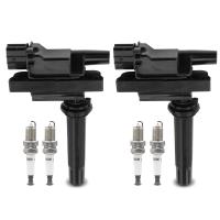 China 2x Black Ignition Coil & 4x IRIDIUM Spark Plug Kits for Mazda Protege 99-03 L4 1.6L for sale