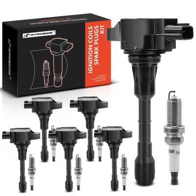 China 6x Black Ignition Coil & IRIDIUM Spark Plug Kits for INFINITI EX37 G37 Q50 Nissan for sale