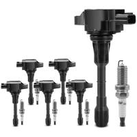 China 6x Black Ignition Coil & IRIDIUM Spark Plug Kits for INFINITI EX37 G37 Q50 Nissan for sale