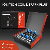 China 6x Blue Ignition Coil & IRIDIUM Spark Plug Kits for Acura CL 2001-2003 TL Honda for sale