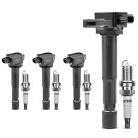 China 4x Black Ignition Coil & IRIDIUM Spark Plug Kits for Acura TSX 2009-2014 L4 2.4L for sale