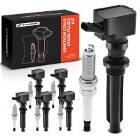 China 6x Black Ignition Coil & IRIDIUM Spark Plug Kits for Jaguar F-Pace F-Type XE XF for sale